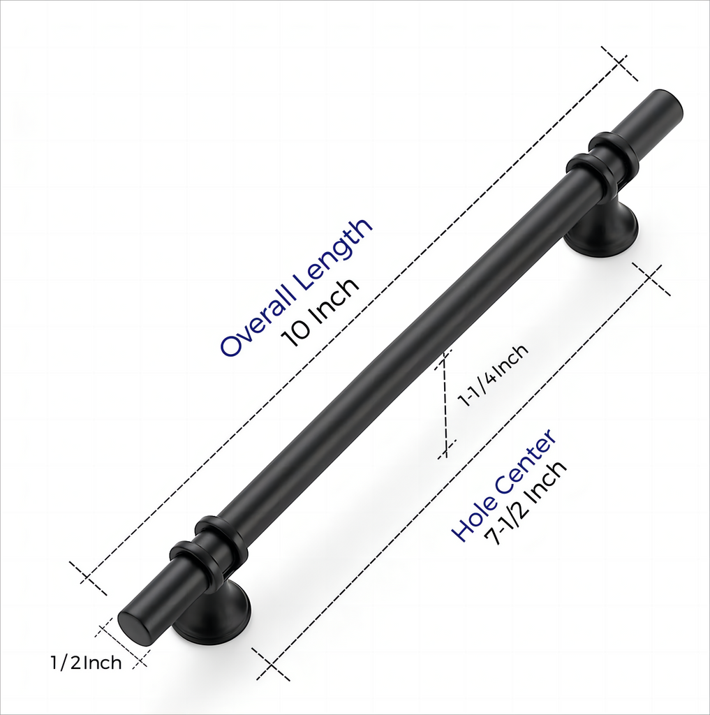 Ravinte Cabinet Pulls Kitchen Cupboard Handles with Round Base Matte B