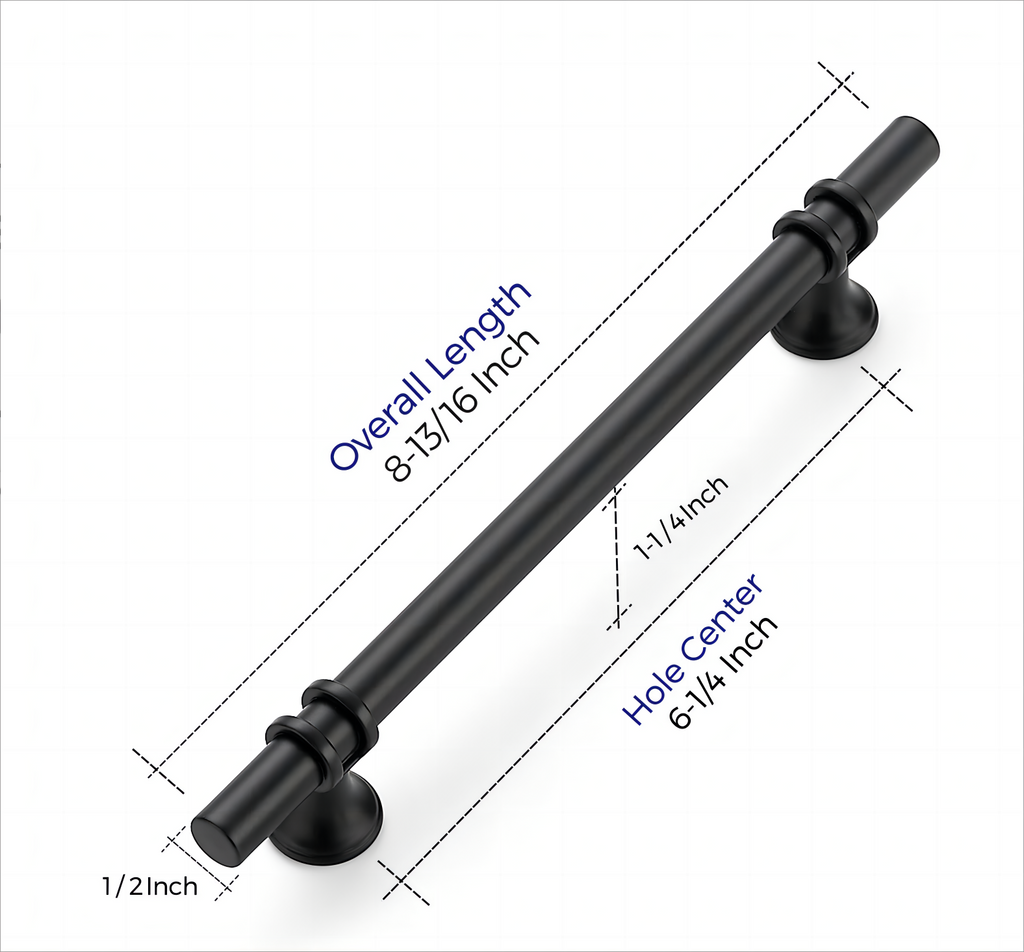 Ravinte Cabinet Pulls Kitchen Cupboard Handles with Round Base Matte B