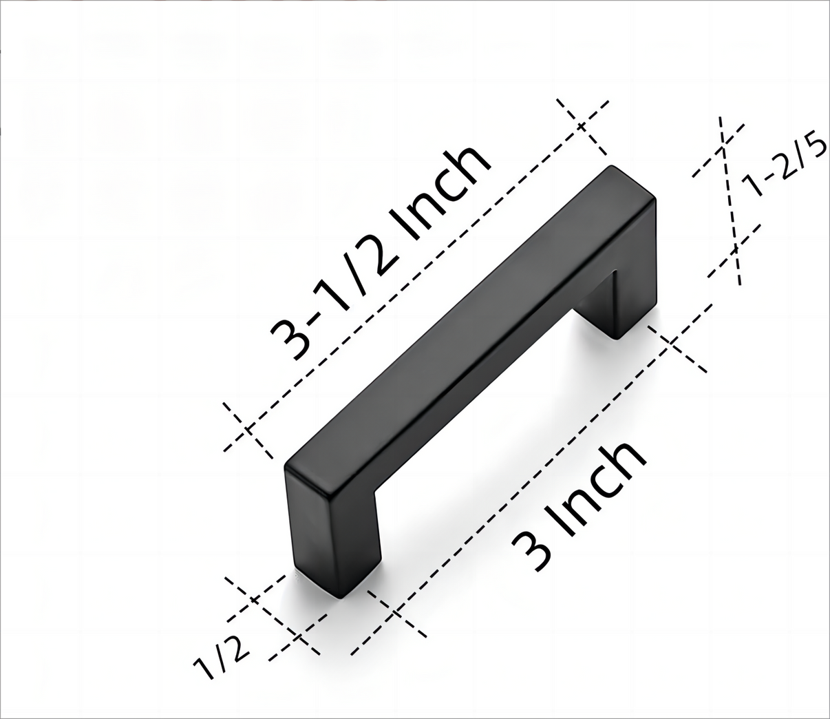 Ravinte Kitchen Square Cabinet Handles Matte Black Cabinet Pulls Black ...