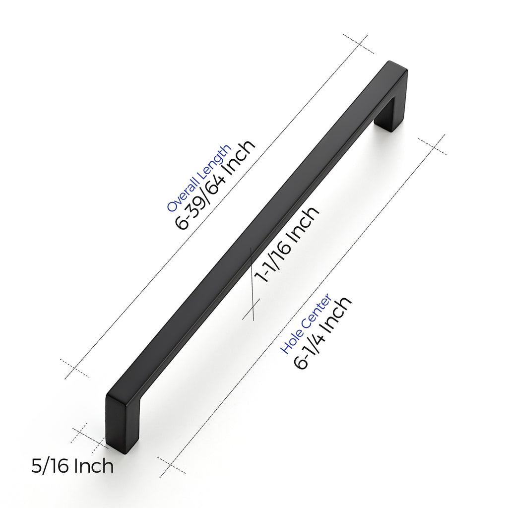 Ravinte Matte Black Cabinet Pulls Slim Kitchen Cabinet Handles Drawer