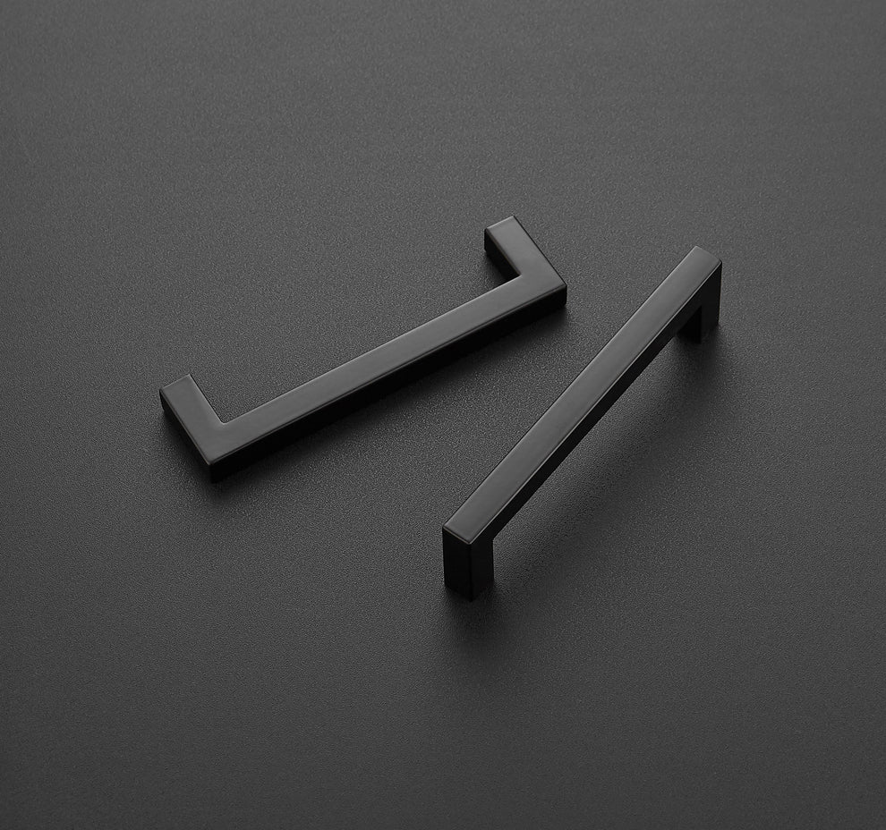 Ravinte Kitchen Square Cabinet Handles Matte Black Cabinet Pulls Black ...