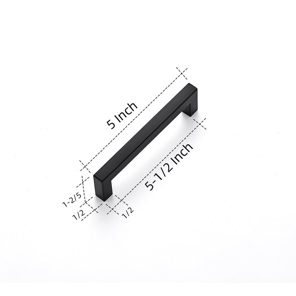 Ravinte Kitchen Square Cabinet Handles Matte Black Cabinet Pulls Black