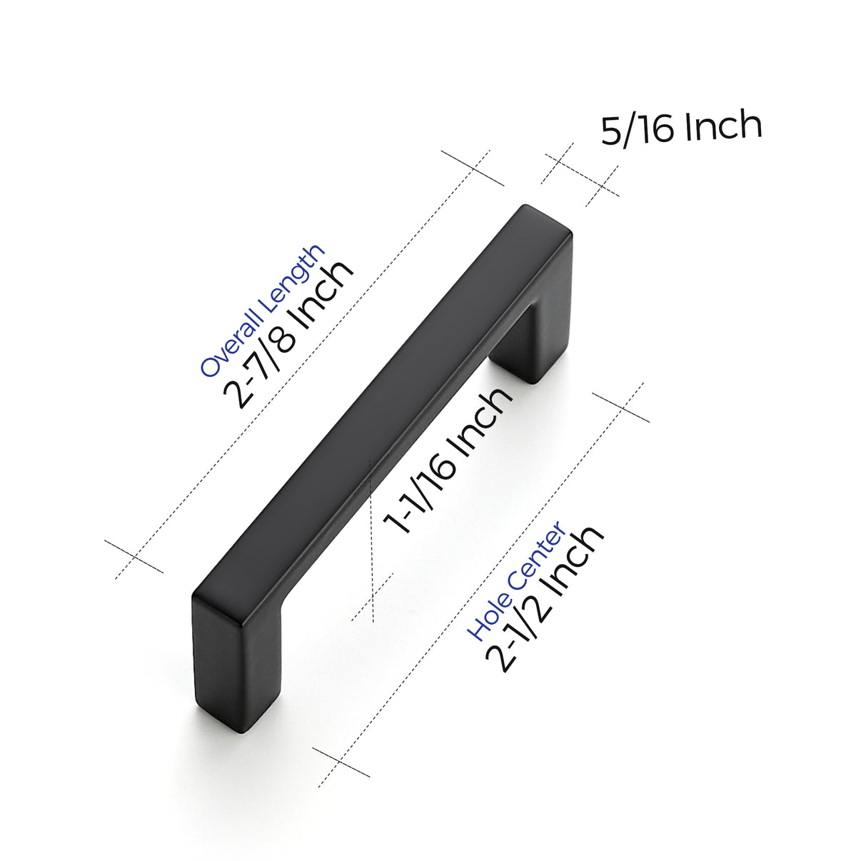 Ravinte Matte Black Cabinet Pulls Slim Kitchen Cabinet Handles Drawer ...