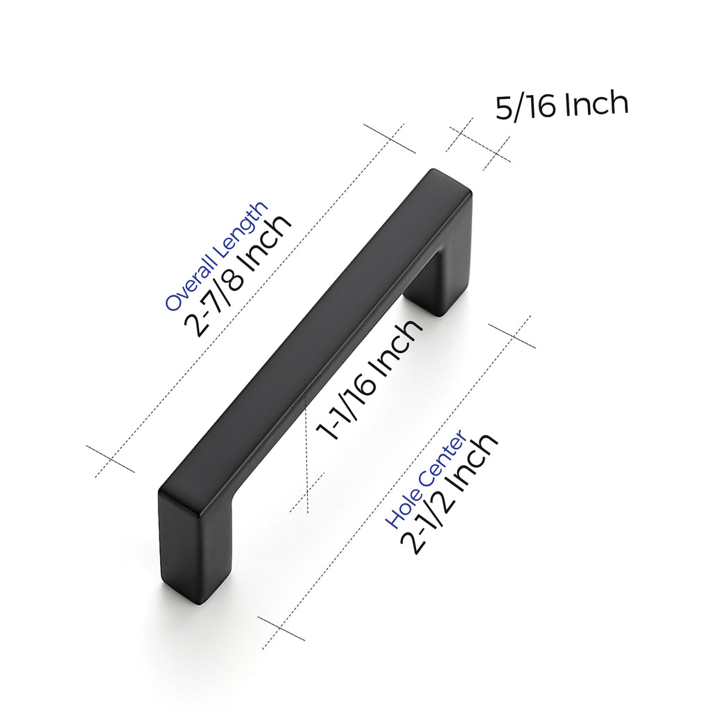 Ravinte Matte Black Cabinet Pulls Slim Kitchen Cabinet Handles Drawer