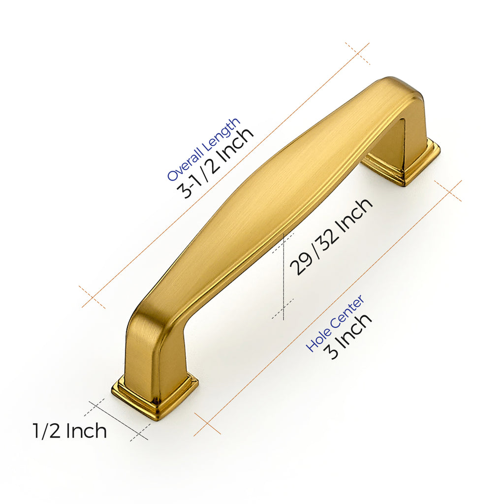 Ravinte Solid 3 Inch Kitchen Cabinet Handles Matte Black Cabinet Pulls