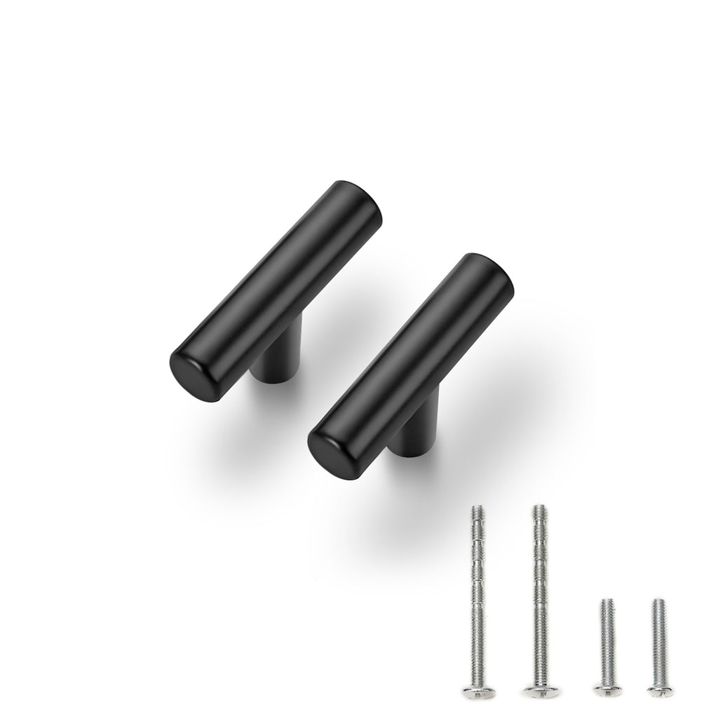 10 Pack 2 inch Cabinet Pulls Matte Black Stainless Steel Kitchen Drawe ...