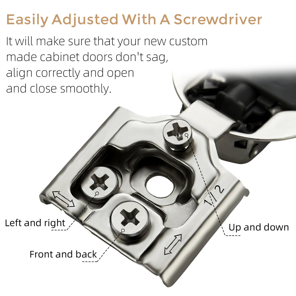 Soft Close Hinges for Kitchen Cabinet Hinges Satin Nickel Hidden Hinge ...
