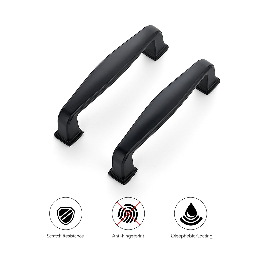 Ravinte Solid 3 Inch Kitchen Cabinet Handles Matte Black Cabinet Pulls